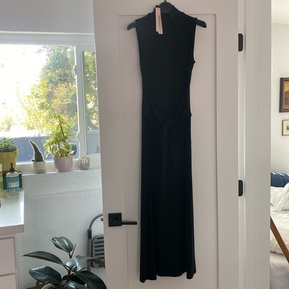 Aqua | Dresses | Bloomingdales Form Fitting Maxi Black Aqua Dress ...